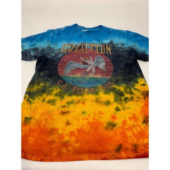 led zeppelin | Shirts | Vtg Led Zeppelin Tshirt Vs Tour 975 Multicolor ...